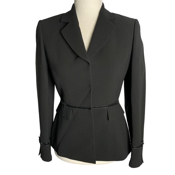 Tahari | Jackets & Coats | Vintage Y2k Tahari Blazer Jacket 2p Black ...